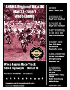 Race Schedules - Waco Eagles MX Park - Waco, Texas Motocross